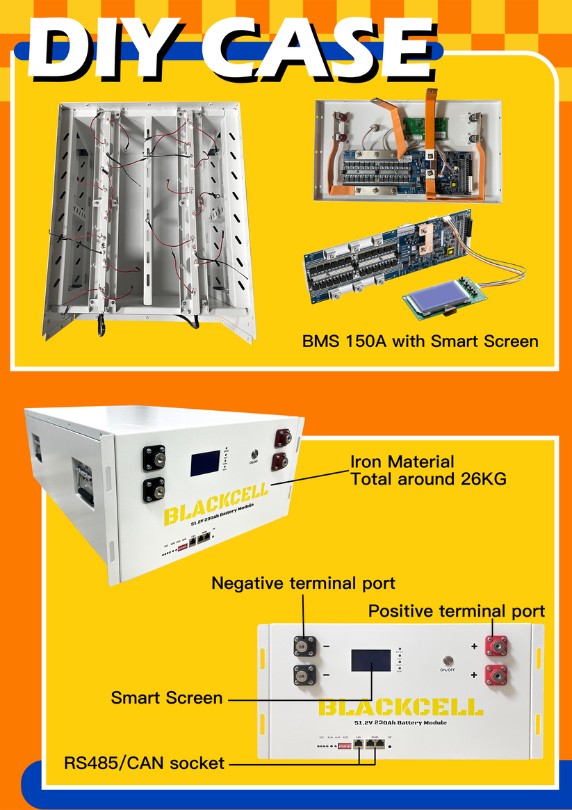 Blackcell 8S 25.6V Server Rack DIY Energy Storage system batteries bat ...